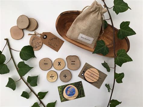 Maths Symbols Numeracy Maths Log Slices Wooden Slices Educational Resource Rustic