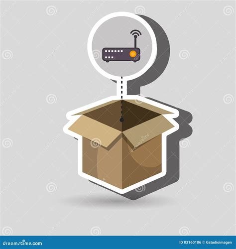 Set Router And Wi Fi Signal Satellite 3d Printer Dna Symbol Factory Conveyor System Belt