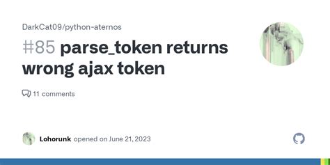 Parsetoken Returns Wrong Ajax Token · Issue 85 · Darkcat09python