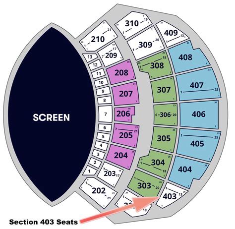 The Sphere Section 403 Seating Chart And View