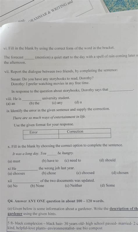 Ix Identify The Error In The Given Sentence And Supply The Correction Th