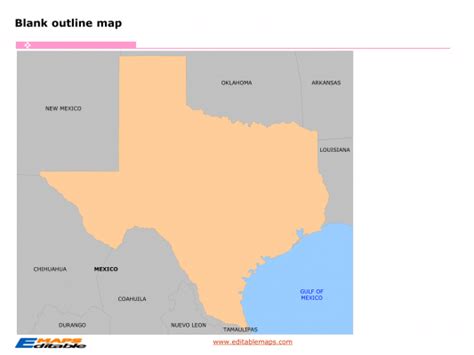 Texas Map Editable PowerPoint Maps