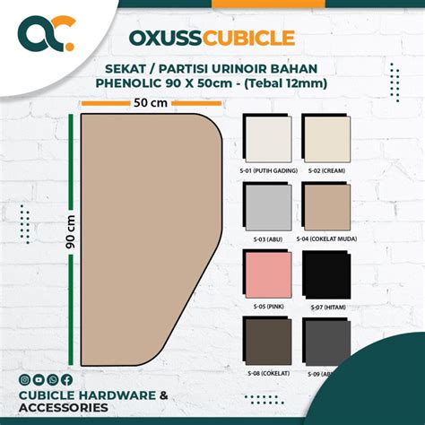 Jual Partisi Urinoir Pembatas Urinal Phenolic Board 500x900x12mm