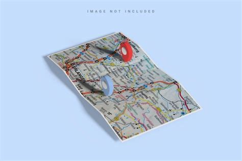 Premium Psd Map Mockup Design With 3d Pin