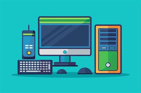 A Colorful Desktop Computer Setup Showcasing A Monitor Keyboard And Cpu