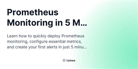 Prometheus Monitoring In 5 Minutes Set Up Your First Alert Uptrace