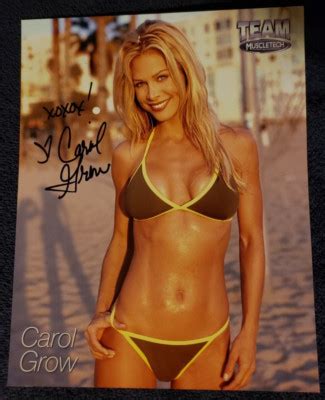 Carol Grow Signed Photo 8x10 Color Super Sexy Benchwarmer Model Lk