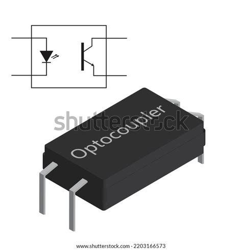 Vector Design Optocoupler Schematic Diagram Stock Vector Royalty Free
