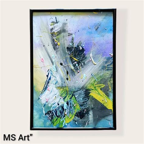 Абстрактна картина Картина с акрилни бои 21 Cm 30 Cm Платно канава Мария Стефанова Ориг