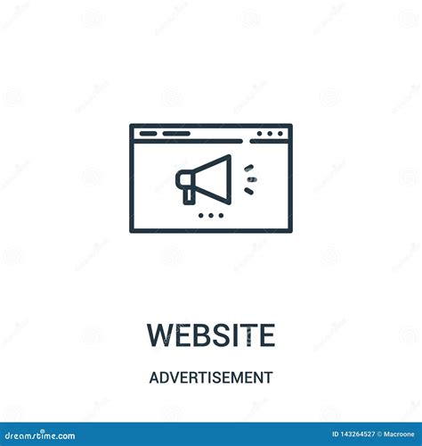 Website Icon Vector From Advertisement Collection Thin Line Website Outline Icon Vector