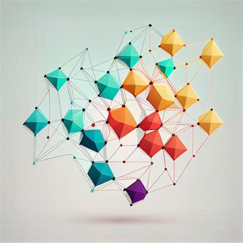 Premium Photo Abstract Connected Line Network Molecule