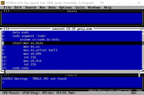 使用dosbox 0 74编写hello world的教程（全） dosbox 0 74 csdn博客