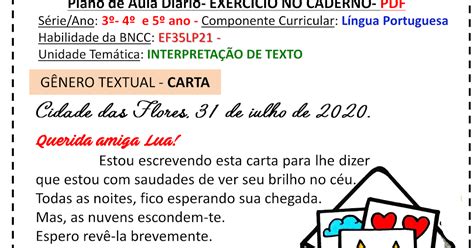 Atividades Genero Textual Carta 2 Ano Retoedu