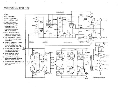 Mesa Boogie Bass 400 Schematic