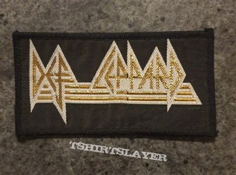 Def Leppard Gold Glitter Logo Patch Tshirtslayer Tshirt And