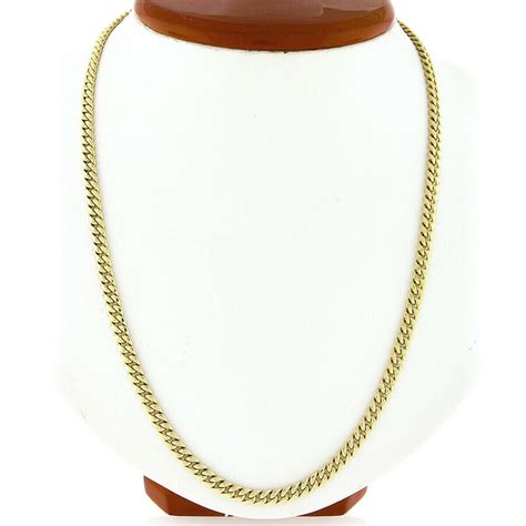New Gorgeous Unisex Solid 14k Yellow Gold 44mm Polished Miami Etsy
