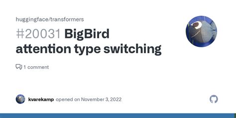 Bigbird Attention Type Switching · Issue 20031 · Huggingface