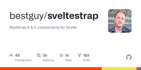 github bestguy sveltestrap bootstrap 4 and 5 components for svelte