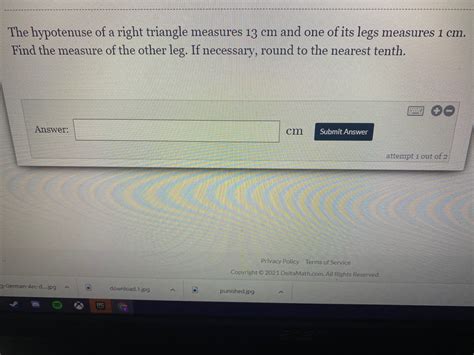 Answered The Hypotenuse Of A Right Triangle Bartleby