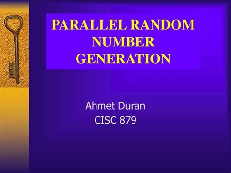Ppt Parallel Random Number Generation Powerpoint Presentation Free Download Id744975