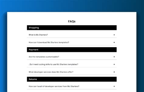 Download Faq Elementor Templates Mc Starters