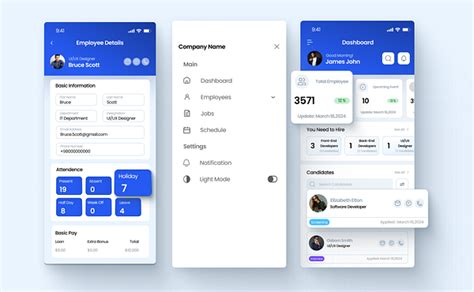 Hrms Mobile App Dashboard Uiux Design Figma By Ramsha Qasim On