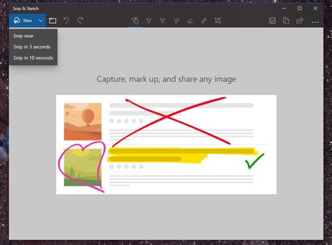 Screen Sketch Is Now Snip And Sketch Comes With New Capture Options Windows10