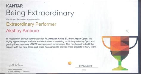 akshay ambure on linkedin extraordinaryperformer awardwinner