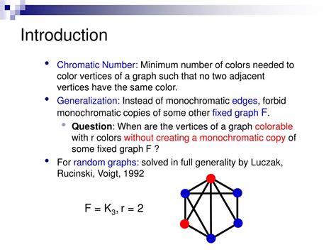Ppt Online Vertex Colorings Of Random Graphs Without Monochromatic