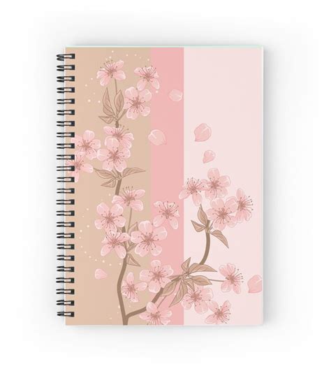 Sakura Spiral Notebook High Quality Pink Notebook Sakura Spiral Notebook High Quality Pink Notebook