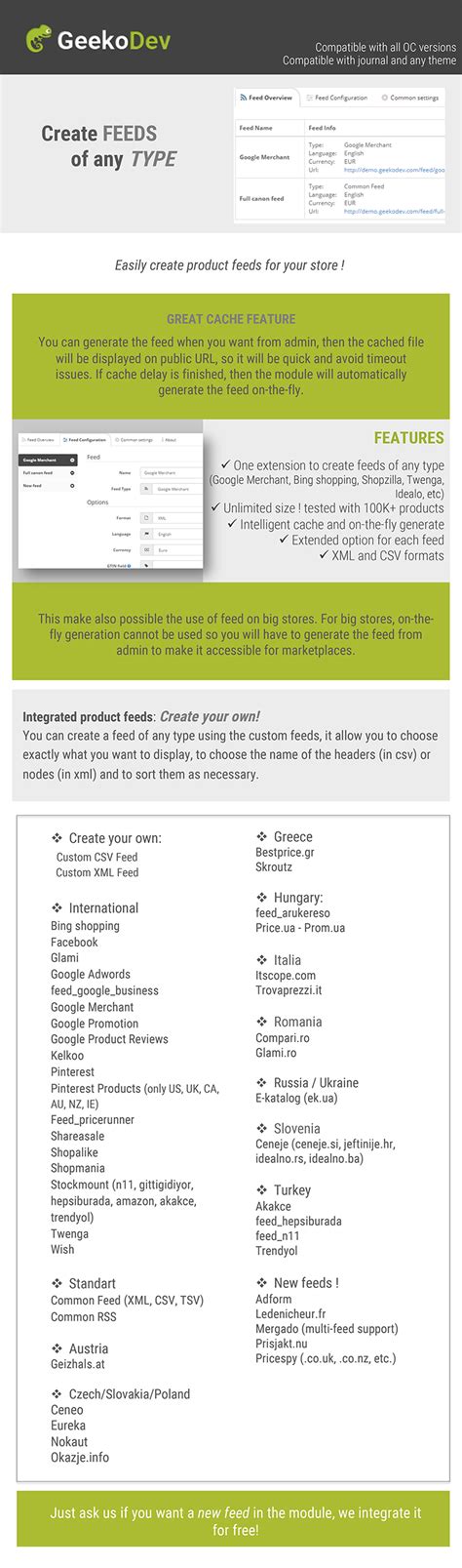 GeekoDev Universal Data Feed For OpenCart