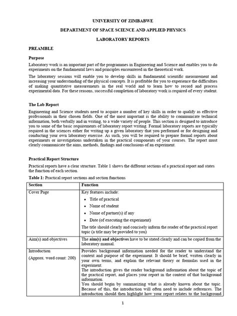 How To Write A Lab Report Download Free Pdf Experiment Science