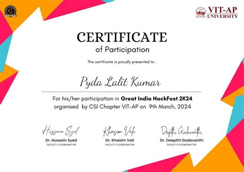 Participated In Great India Hackfest 2k24 Hackathon By Csi This Was My