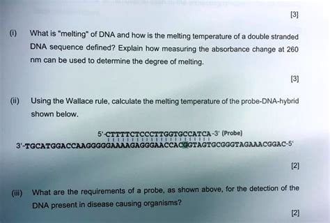 Solved 3 What Is Melting Of Dna And How Is The Melting Temperature
