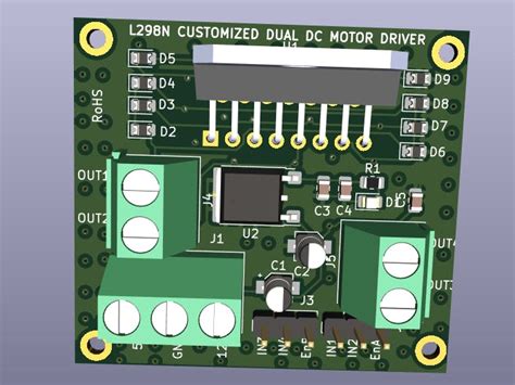 Arduino Customized L298m Dual Motor Driver Module
