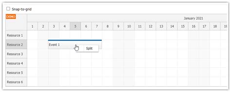 Html Scheduler Splitting An Event Daypilot Code