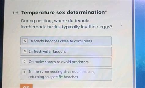 6 Temperature Sex Determination During StudyX