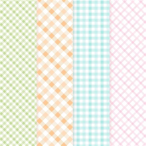 파스텔 깅엄 패턴 컬렉션 무료 벡터