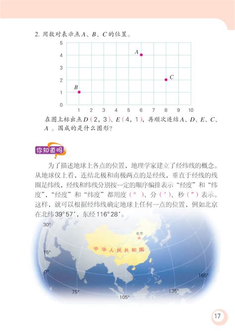 小学五年级数学下册确定位置苏教版小学课本