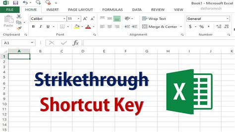 strikethrough shortcut key in excel youtube