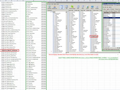 find abandoned innodb tables navicat excel command prompt j d hodges