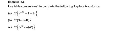Solved Exercise 82 Use Table Conversions To Compute The