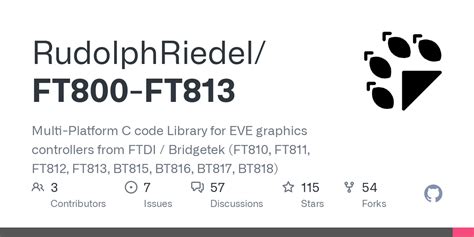 GitHub RudolphRiedel FT800 FT813 Multi Platform C Code Library For