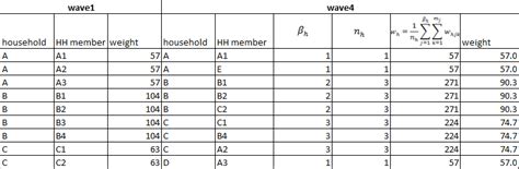 2 b example of weight calculation using the equal person weighting