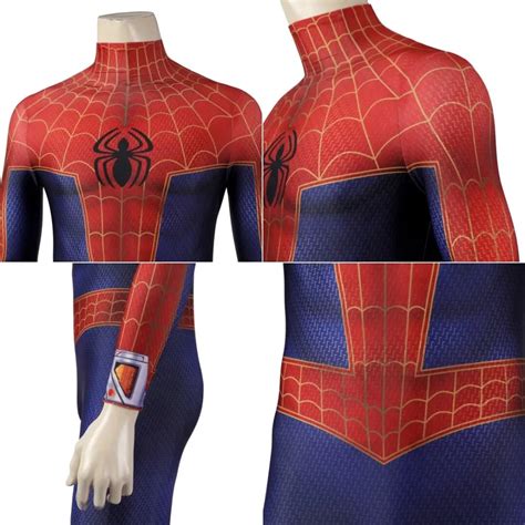 Spider Man Across The Spider Verse Peter Parker Cosplay Costume Red