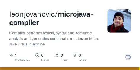 Github Leonjovanovicmicrojava Compiler Compiler Performs Lexical