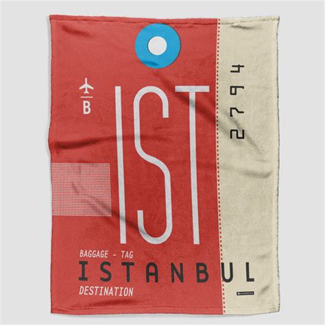 Throw Blanket Ist Airport Code Pattern Throw Blanket Ist Airport Code Pattern