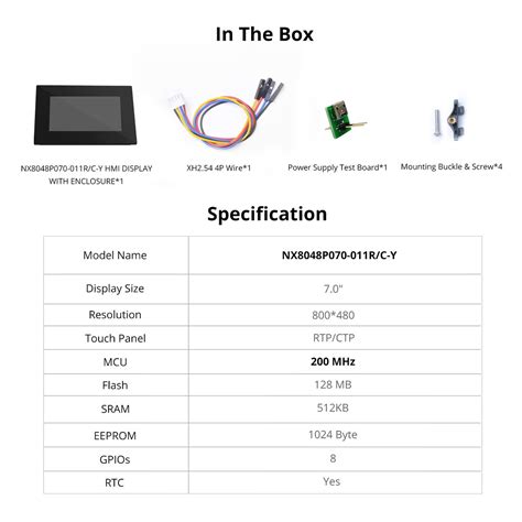 NEXTION NX P R Y Intelligent Series USART HMI Resistive Touch Display With