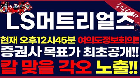 Ls머트리얼즈 긴급뉴스 시초가1000프로 시초가 2가지 시나리오전략공개ls전선아시아 종가를 기준 Ls머트리얼즈주가 Ls머트리얼즈주가전망ls머트리얼즈