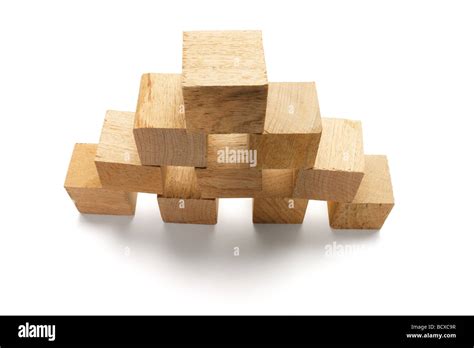 Stack Of Wooden Cubes Stock Photo Alamy